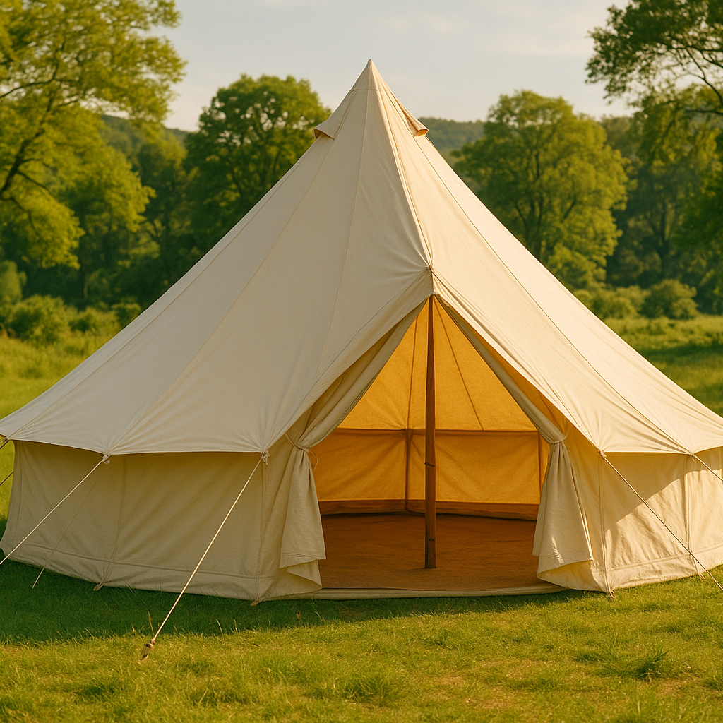 5m Bell tent 10-person pyramid round with zipped in ground sheet – Bell ...